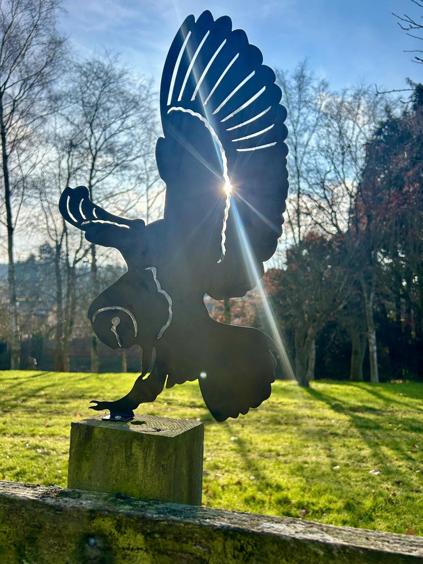 Otis The Owl - Fence Topper - Garden Ornament Rusty Art Metal Bird ...